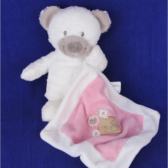 NicoToy | Toys | Nicotoy Baby Bear Lovey Plat Plush Mouse Pink Stuffed ...